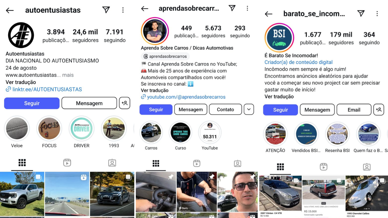 71 Biografia para Instagram de Carros