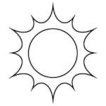 20 Molde de Sol Grande para Imprimir