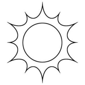 20 Molde de Sol Grande para Imprimir