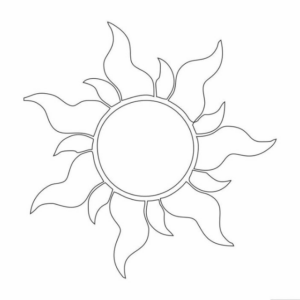20 Molde de Sol Grande para Imprimir