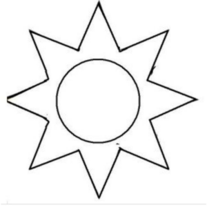 20 Molde de Sol Grande para Imprimir
