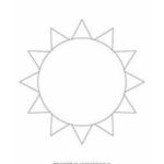 20 Molde de Sol Grande para Imprimir