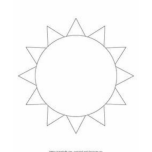 20 Molde de Sol Grande para Imprimir