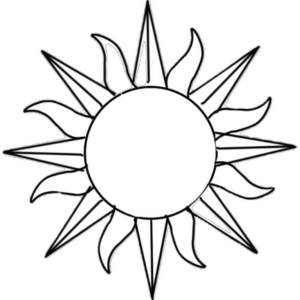 20 Molde de Sol Grande para Imprimir