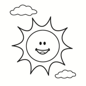 20 Molde de Sol Grande para Imprimir