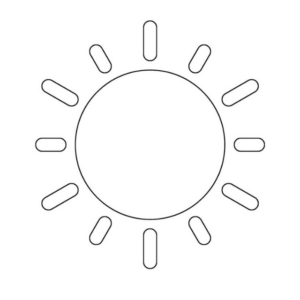 20 Molde de Sol Grande para Imprimir