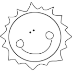 20 Molde de Sol Grande para Imprimir