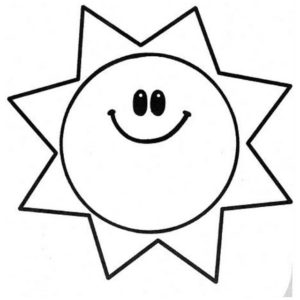 20 Molde de Sol Grande para Imprimir