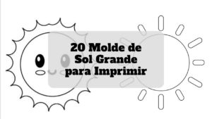 20 Molde de Sol Grande para Imprimir