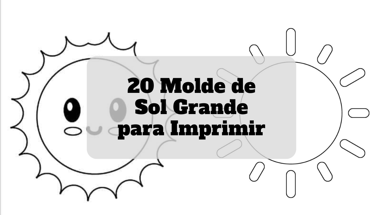 20 Molde de Sol Grande para Imprimir