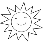 20 Molde de Sol Grande para Imprimir