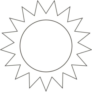 20 Molde de Sol Grande para Imprimir