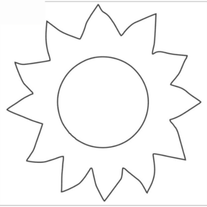 20 Molde de Sol Grande para Imprimir