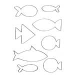 12 Molde de Peixe em EVA para Imprimir