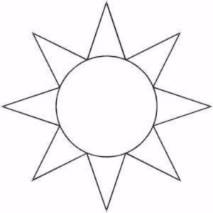 20 Molde de Sol Grande para Imprimir