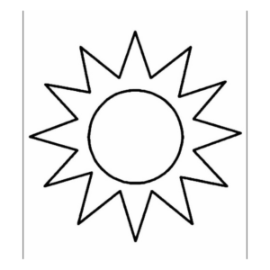 20 Molde de Sol Grande para Imprimir