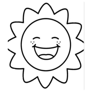 20 Molde de Sol Grande para Imprimir