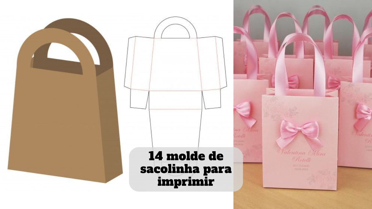 14 molde de sacolinha para imprimir: ideias práticas