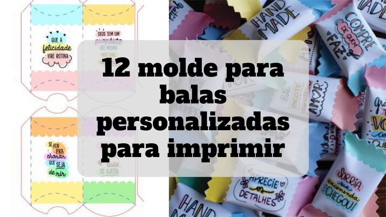 12 molde para balas personalizadas para imprimir