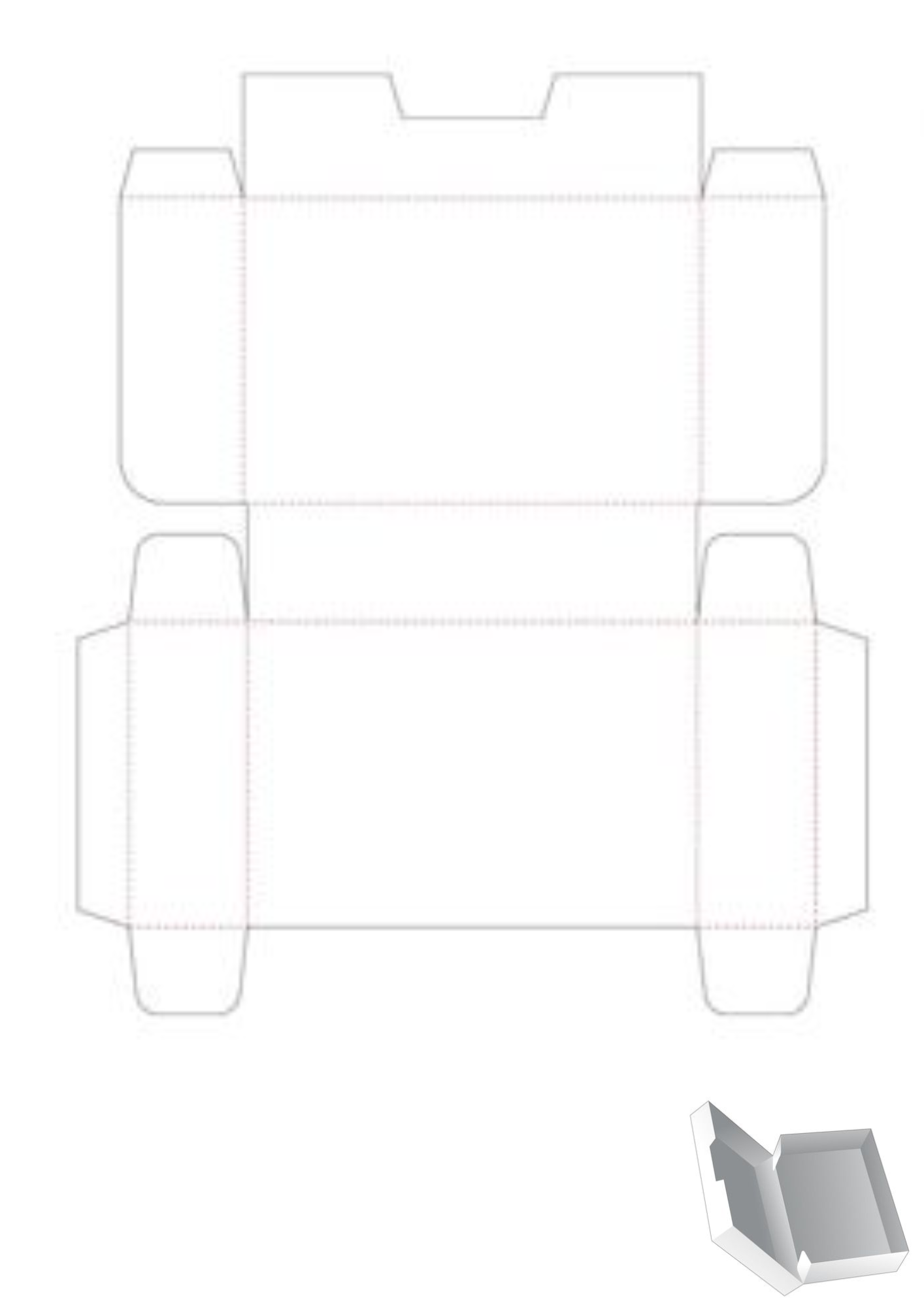 6 molde de caixa retangular para imprimir