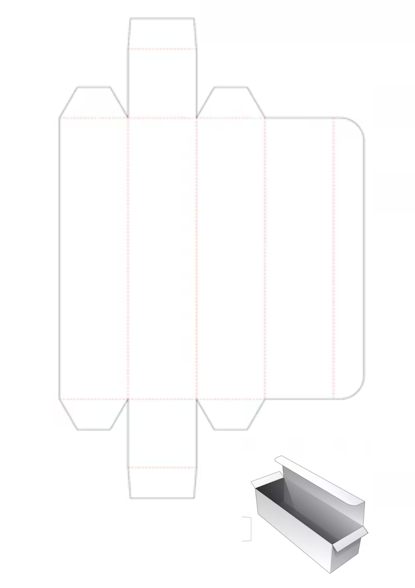 6 molde de caixa retangular para imprimir
