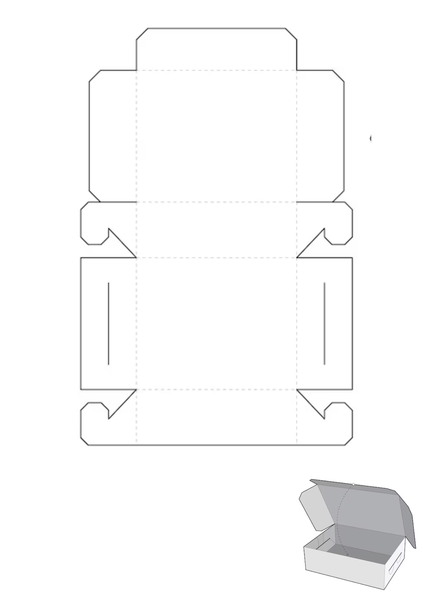 6 molde de caixa retangular para imprimir