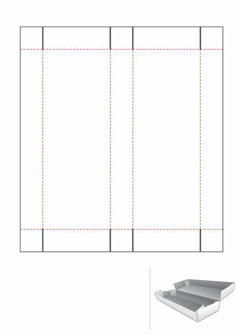 6 molde de caixa retangular para imprimir