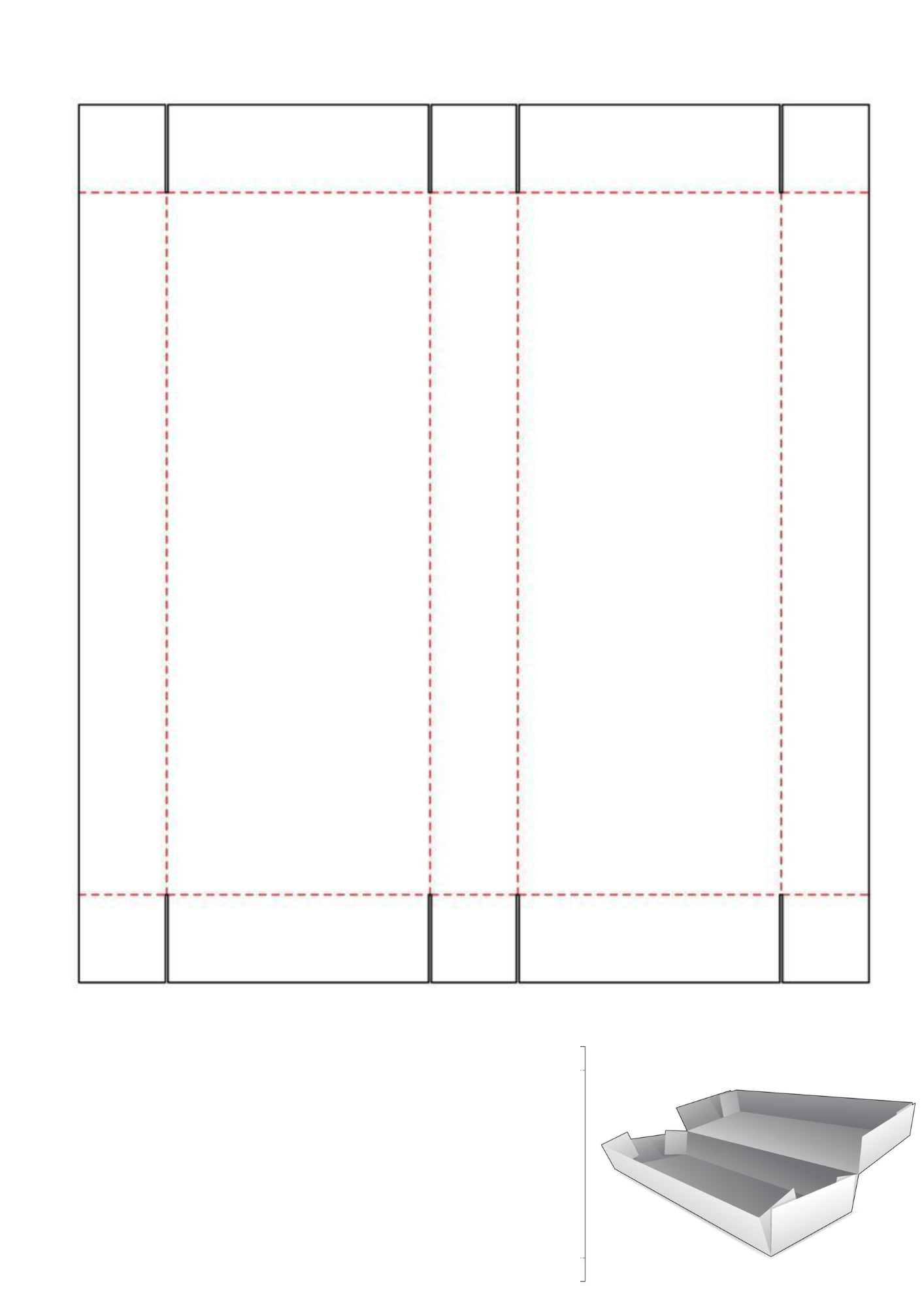 6 molde de caixa retangular para imprimir